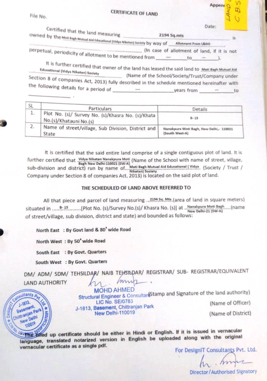 Admission Schedule - VNPS